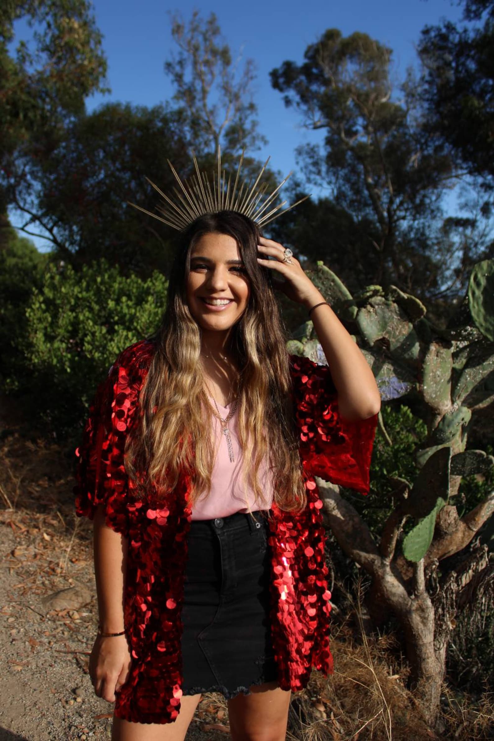Red Planet Sequin Kimono Top Jacket - Etsy