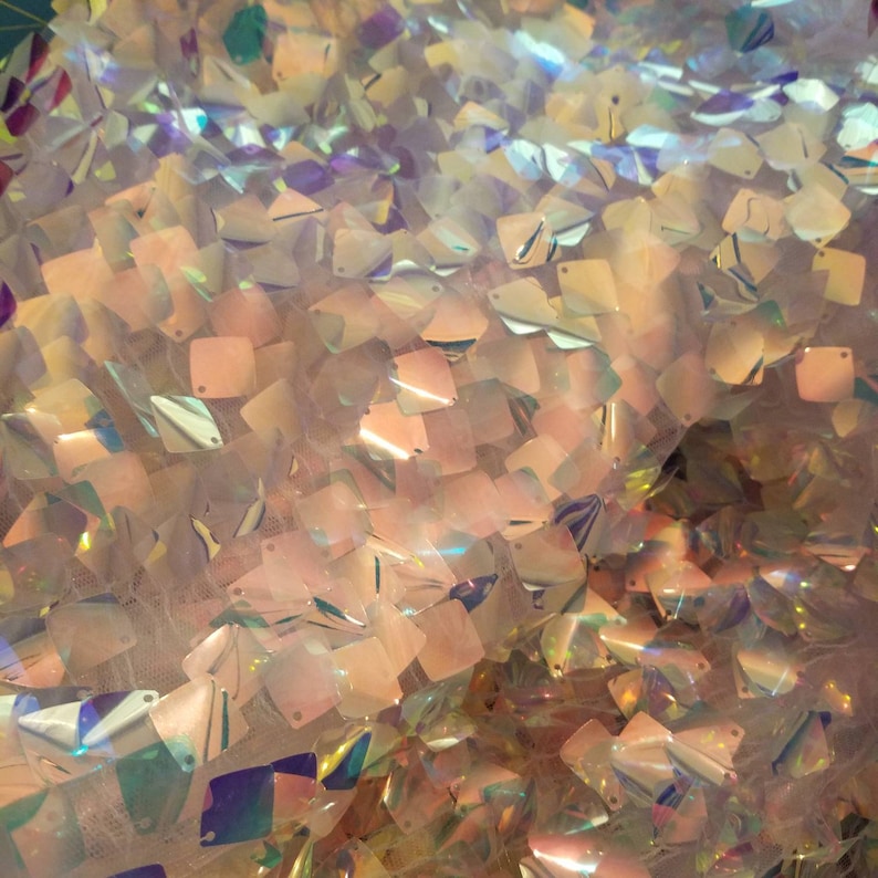 Sequin Kimono Curved Diamond Sequins Mermaid Scales Iridescent - Etsy