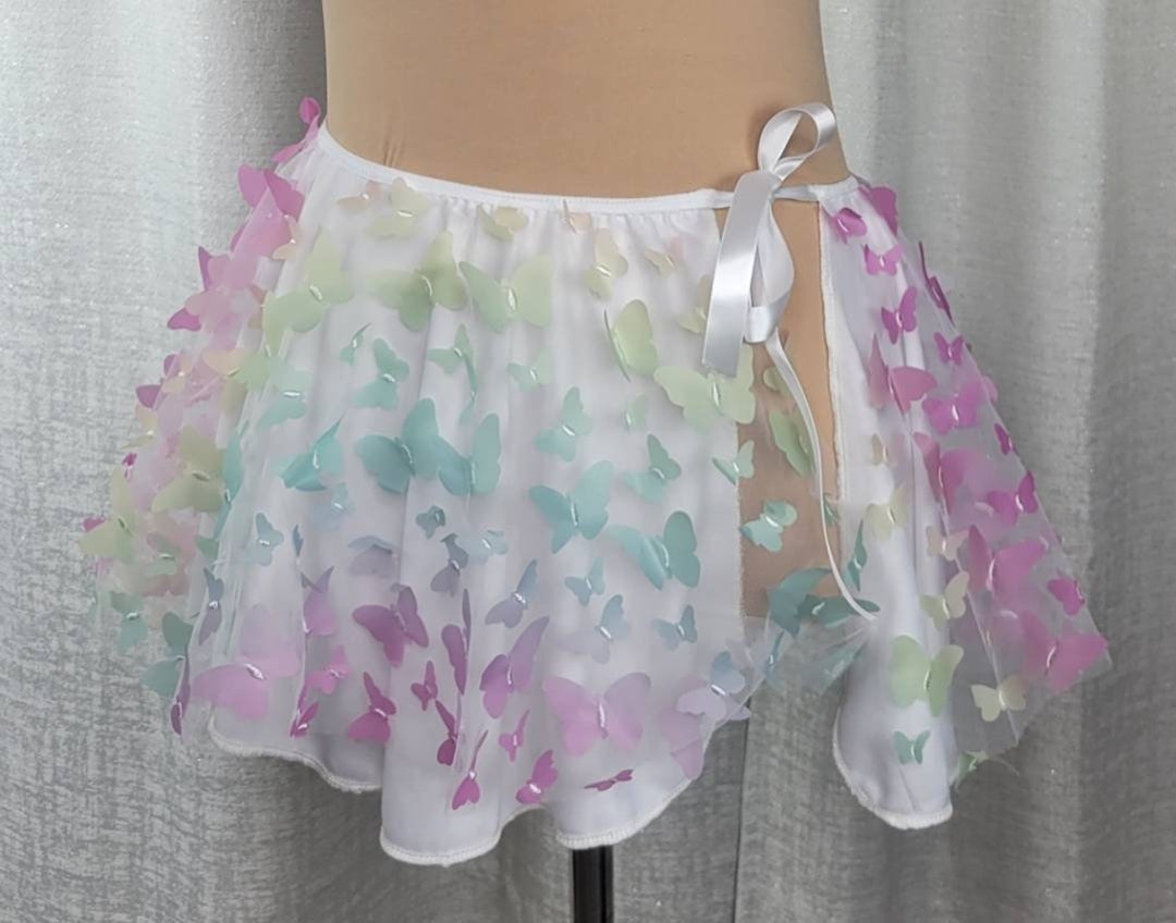 Rainbow Flutter 3D Butterfly Skirt - Etsy