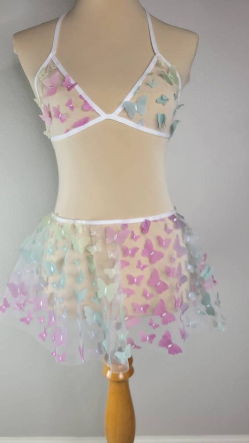 Rainbow Flutter 3D Butterfly Skirt | Etsy