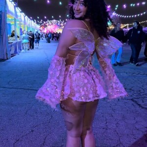 EDM FLOWER FAIRY Collab Pink Daisy Luxe Rave Festival Wear - Etsy