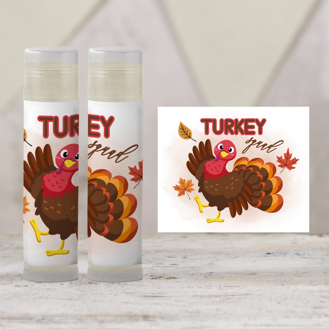Friendsgiving Party Favor Lip Balm: Turkey Squad Chapstick Gift for ...