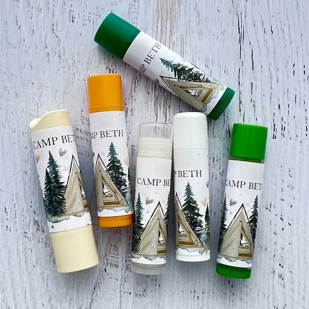 PRINTED Lip Balm LABELS for Camping Theme Bachelorette Summer Pary ...