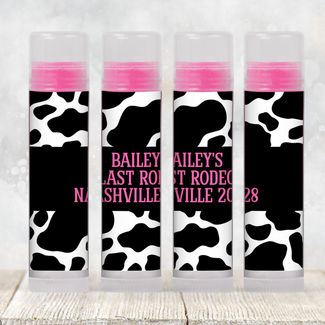 Last Rodeo Bachelorette Party Favors Lip Balm Label Template | Cowgirl ...