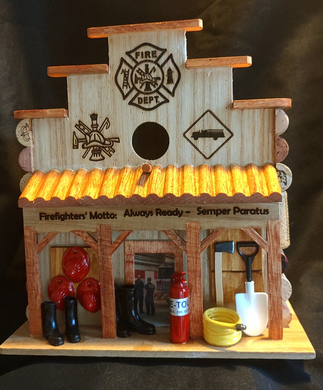 Fire Station Bird House - Etsy