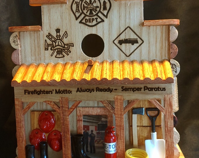 Fire Station Bird House - Etsy