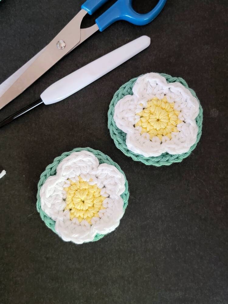 Crochet Car Coaster, Crochet Pattern, Crochet Cup Holder Coaster, Daisy ...