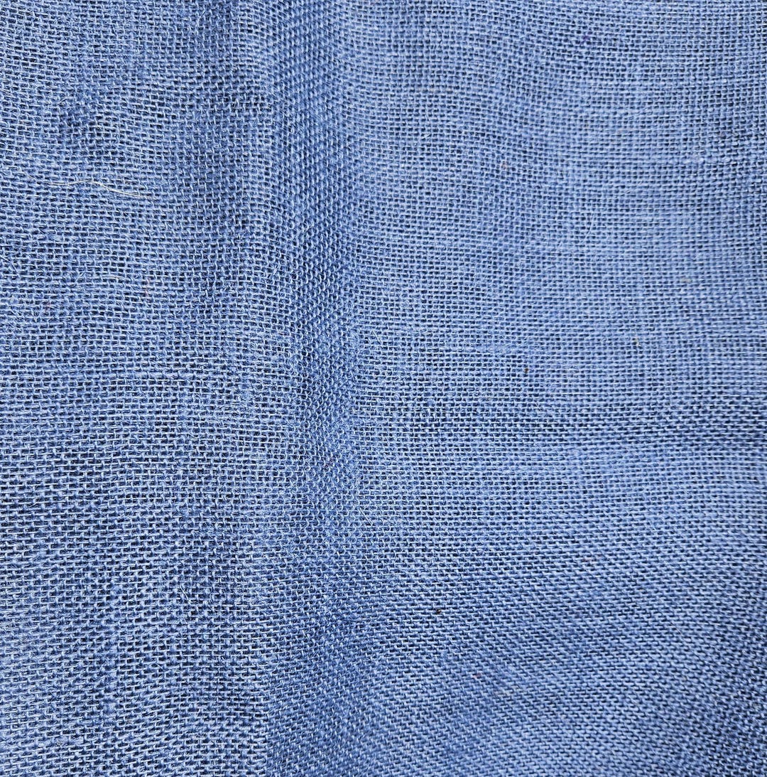Blue Burlap Fabric by the Yard - Etsy