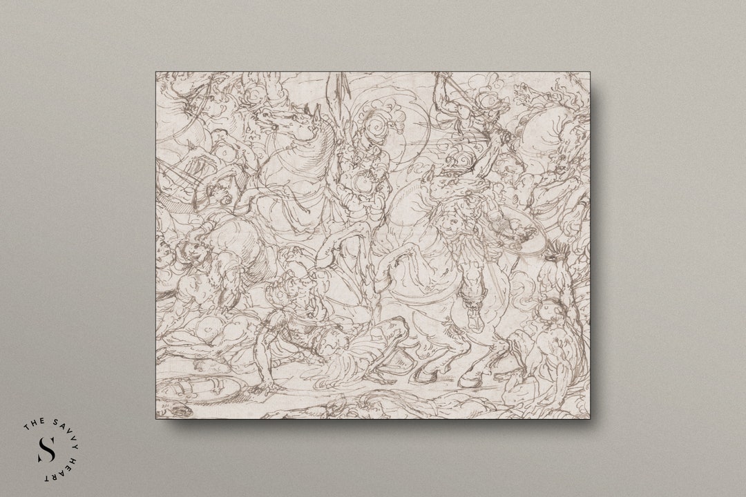 Vintage Sketch Wall Print, Neutral Antique Drawing, Abstract Figure ...