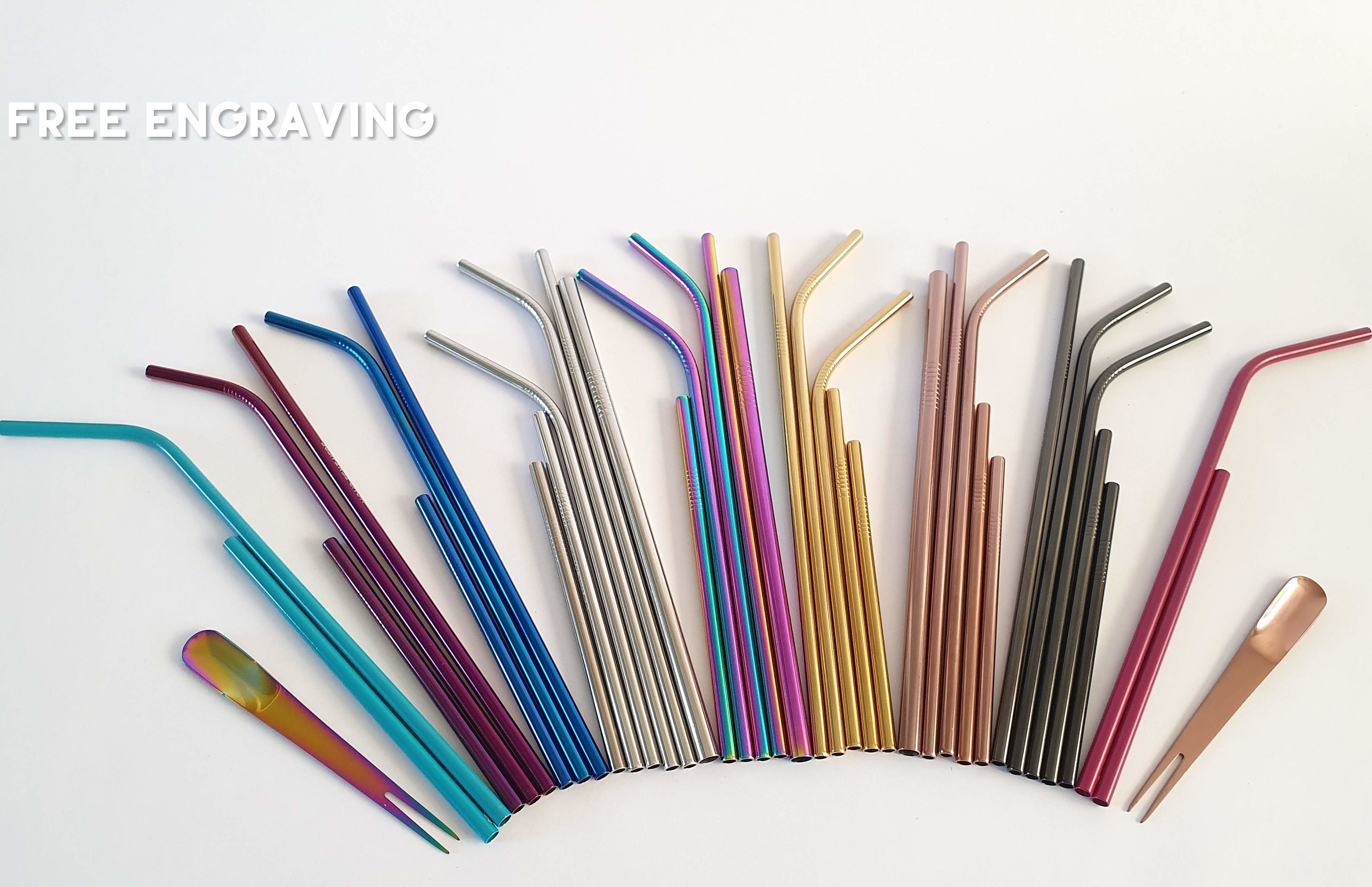 Personalised Stainless Steel Cocktail Straw Free Engraving - Etsy UK