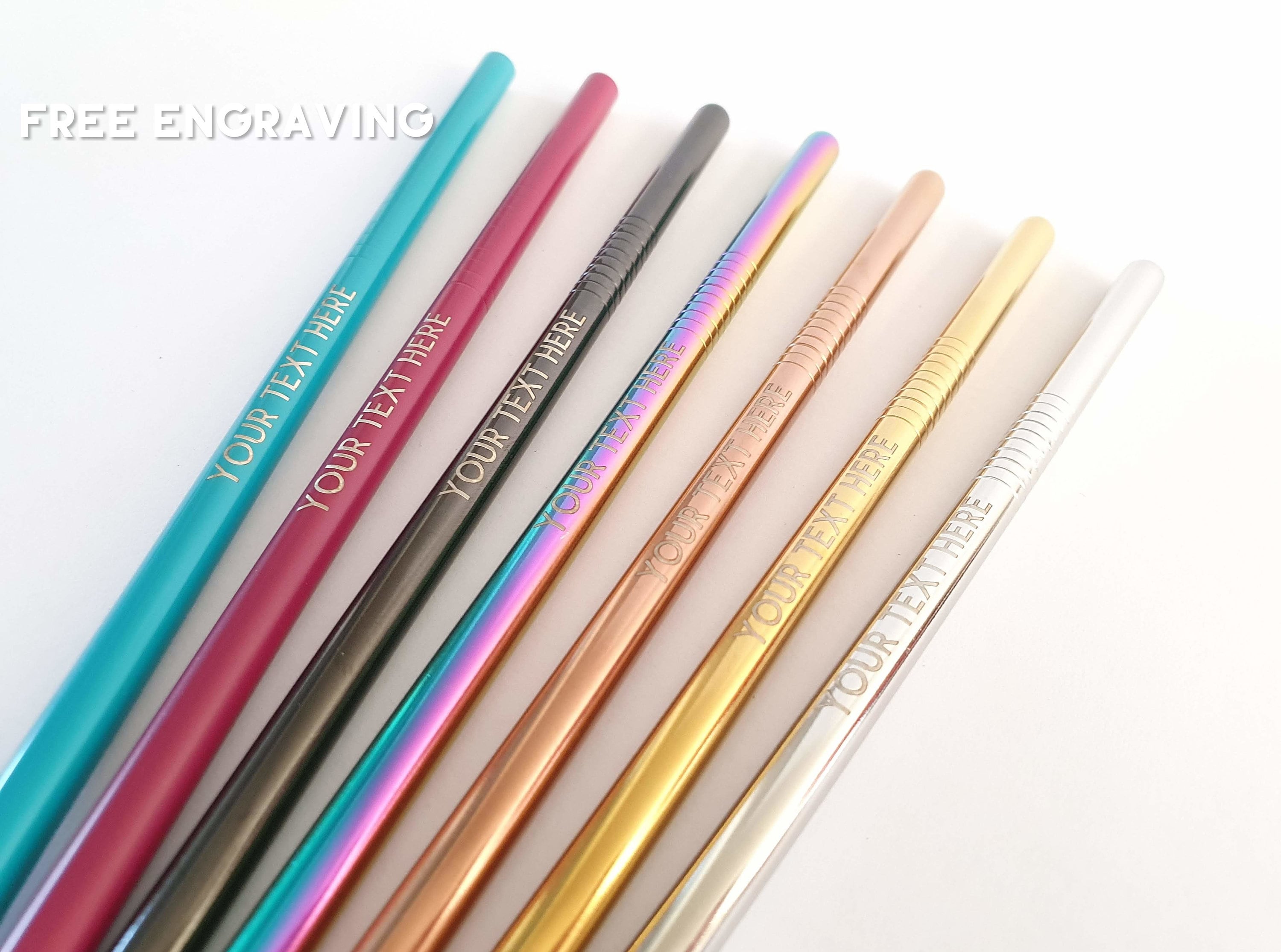 Personalised Stainless Steel Cocktail Straw Free Engraving - Etsy UK
