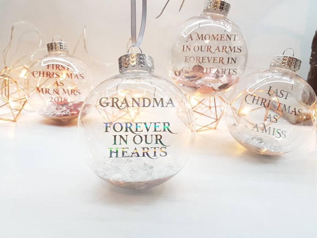 Memorial Christmas Bauble · Family Loss Memory · Custom Christmas ...