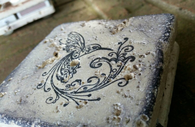 Stone Tile Striker Candle Coaster Handmade Matchbox, Match Storage ...