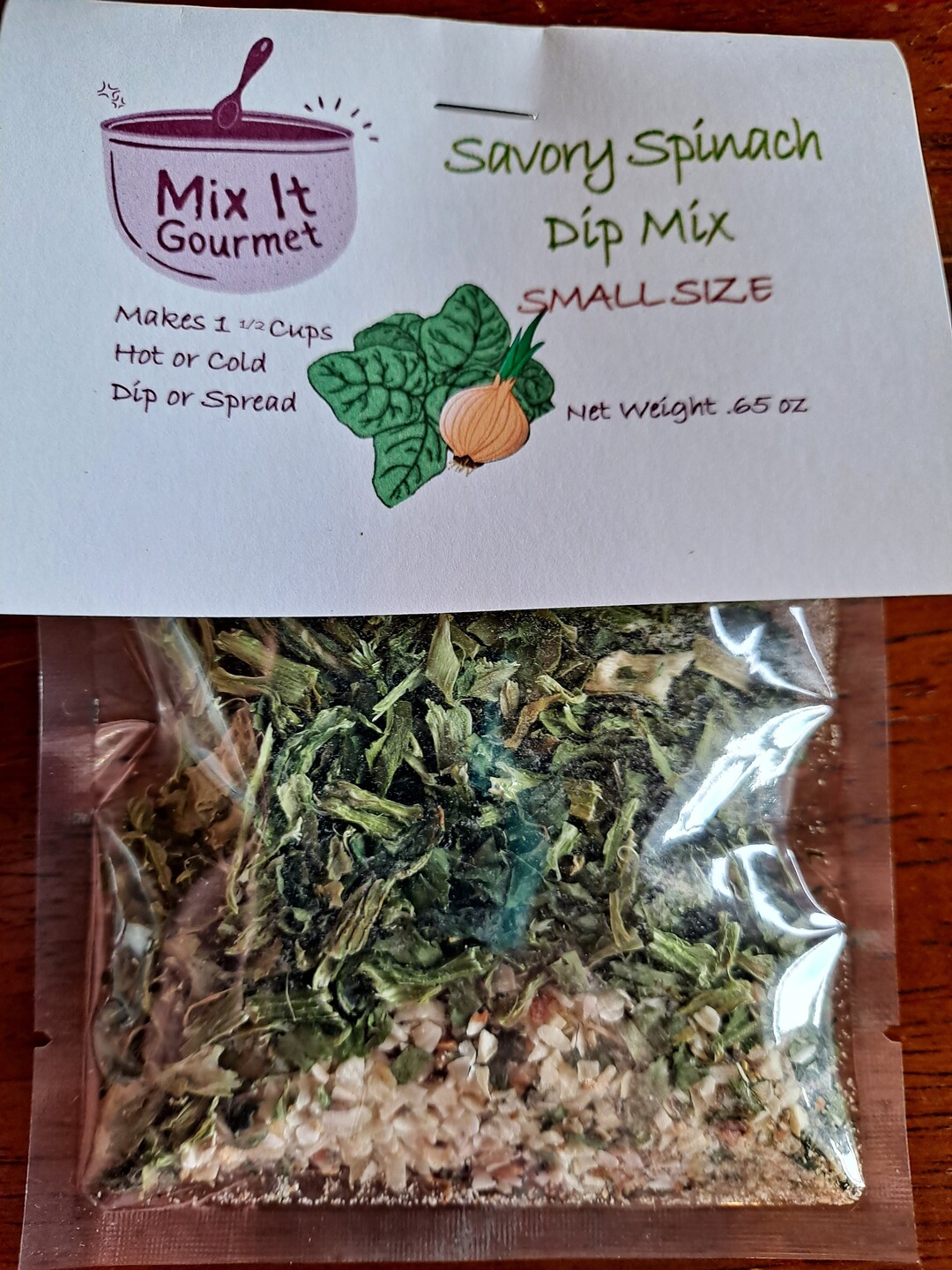 Savory Spinach Dip Mix With Recipe- Serve Hot or Cold - Large or Small ...
