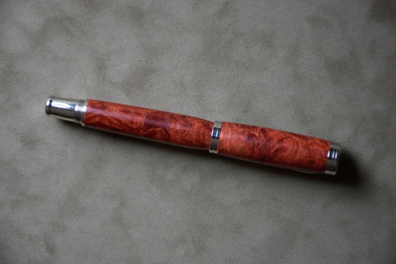 Red Dyed Maple Burl Fountain Pen With Made in USA Components - Etsy ...