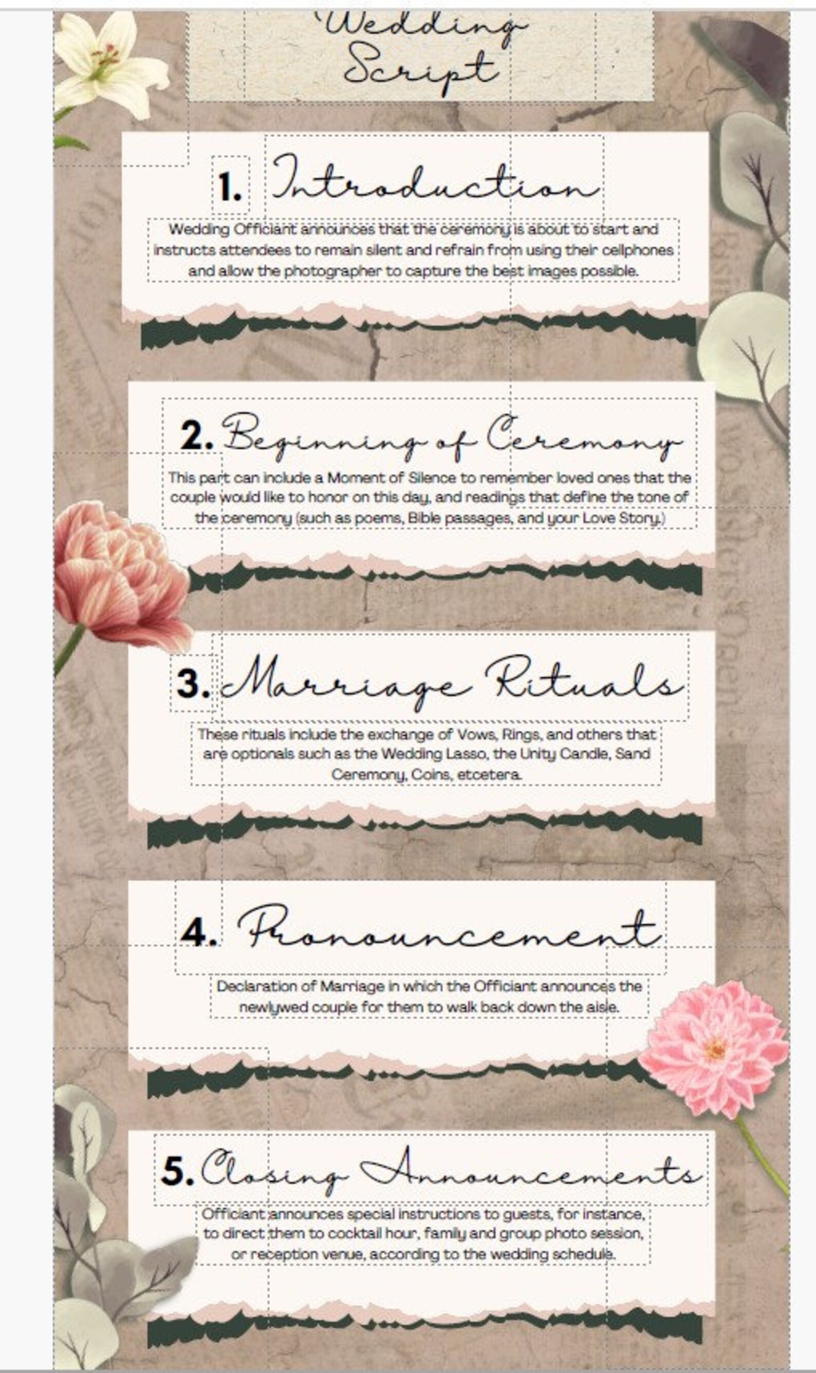 Wedding Vows - Marriage Ceremony Script - Non Denominational Christian ...