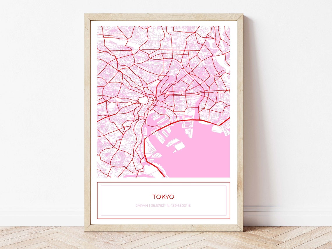 Map of Tokyo Japan, Tokyo Japan Map, Tokyo Map, Modern Tokyo Japan Map ...
