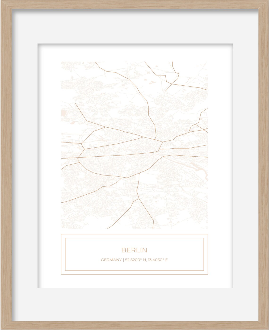 Berlin Map, Minimalist Map, Pink Berlin Map, Berlin Poster, Map of ...