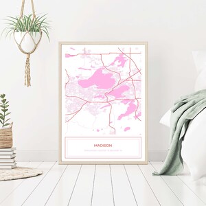 Map of Madison Wisconsin, Madison Wisconsin Map, Modern Madison Map ...