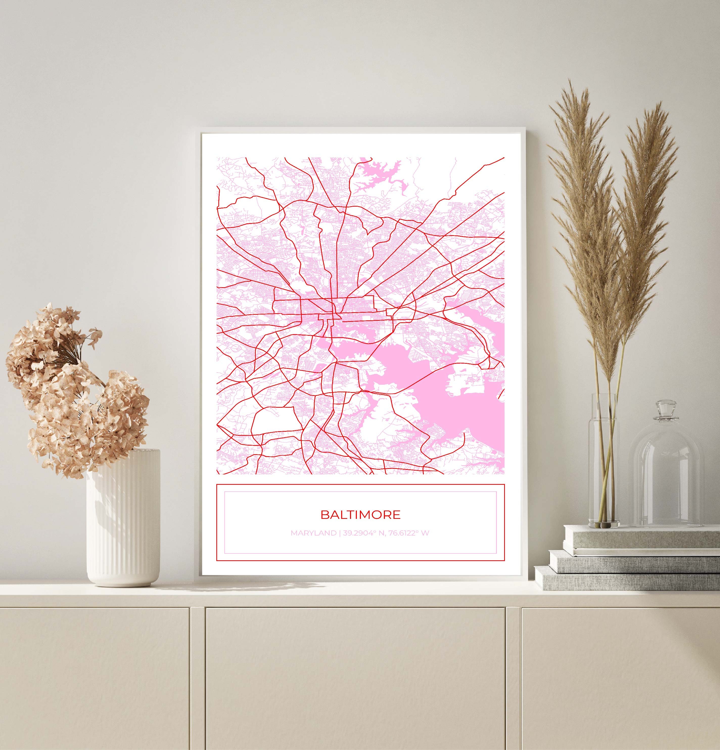 Map of Baltimore Maryland, Baltimore Maryland Map, Modern Baltimore Map ...