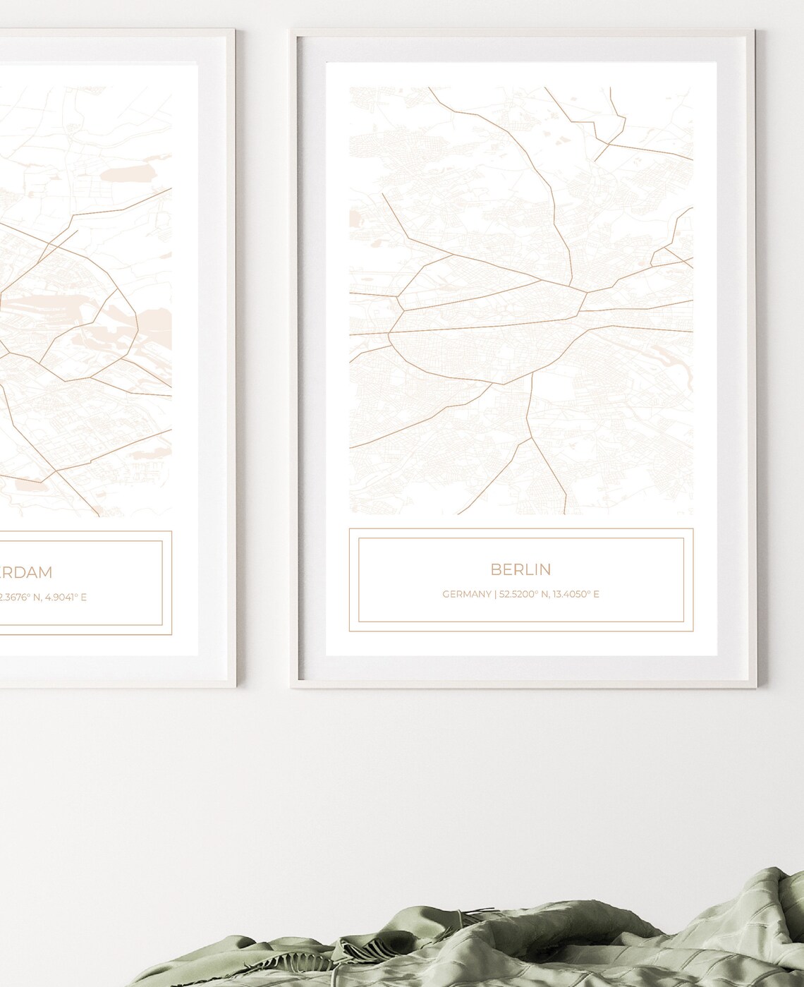 Berlin Map, Minimalist Map, Pink Berlin Map, Berlin Poster, Map of ...