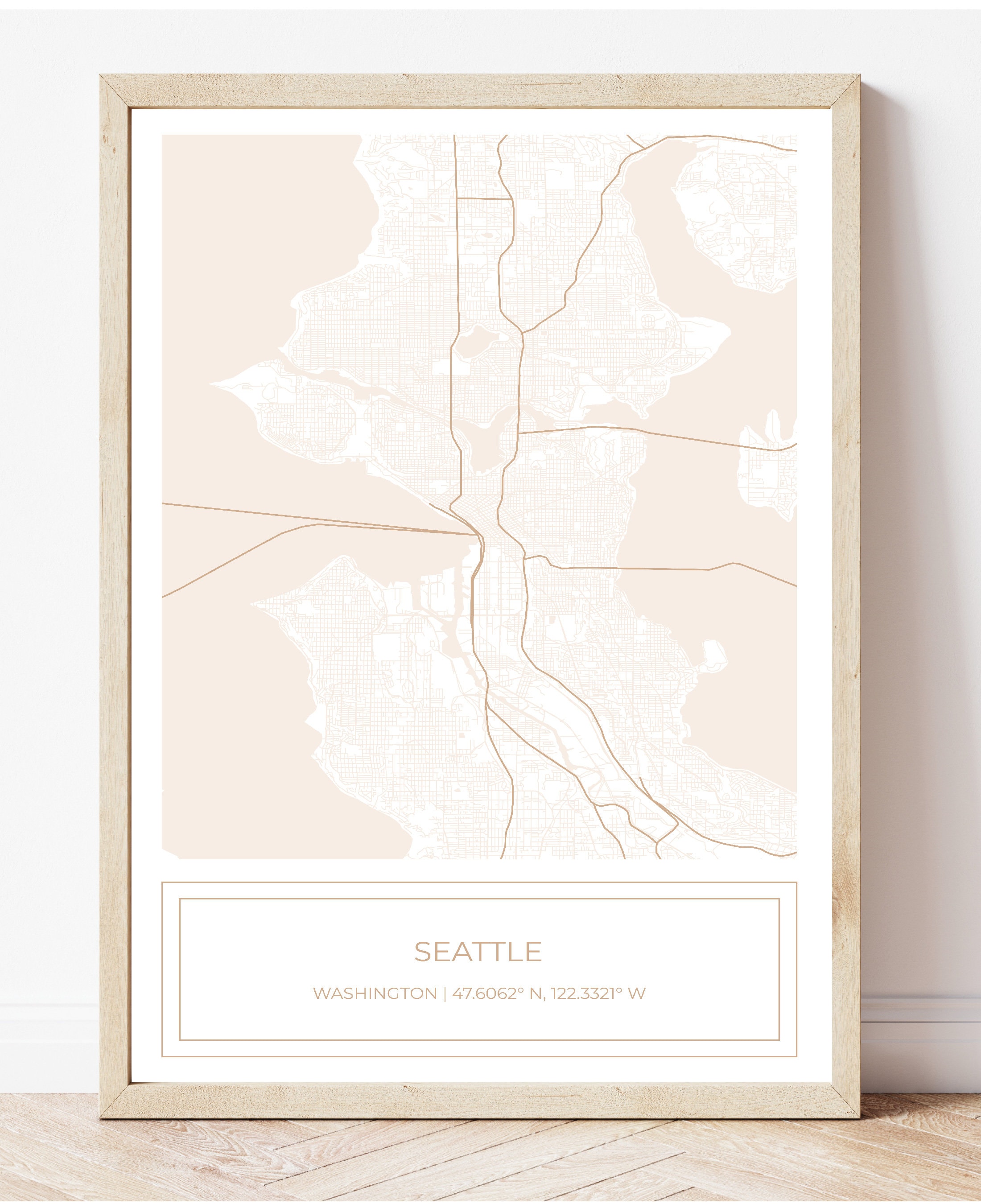 Seattle Map, Seattle Washington Map, Seattle Print, Seattle Poster Art ...