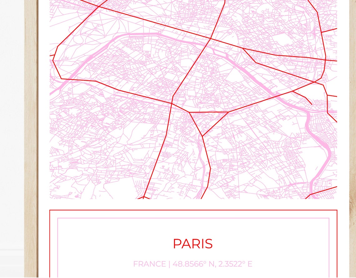 Map of Paris France, Paris France Map, Paris France Map, Modern Paris ...
