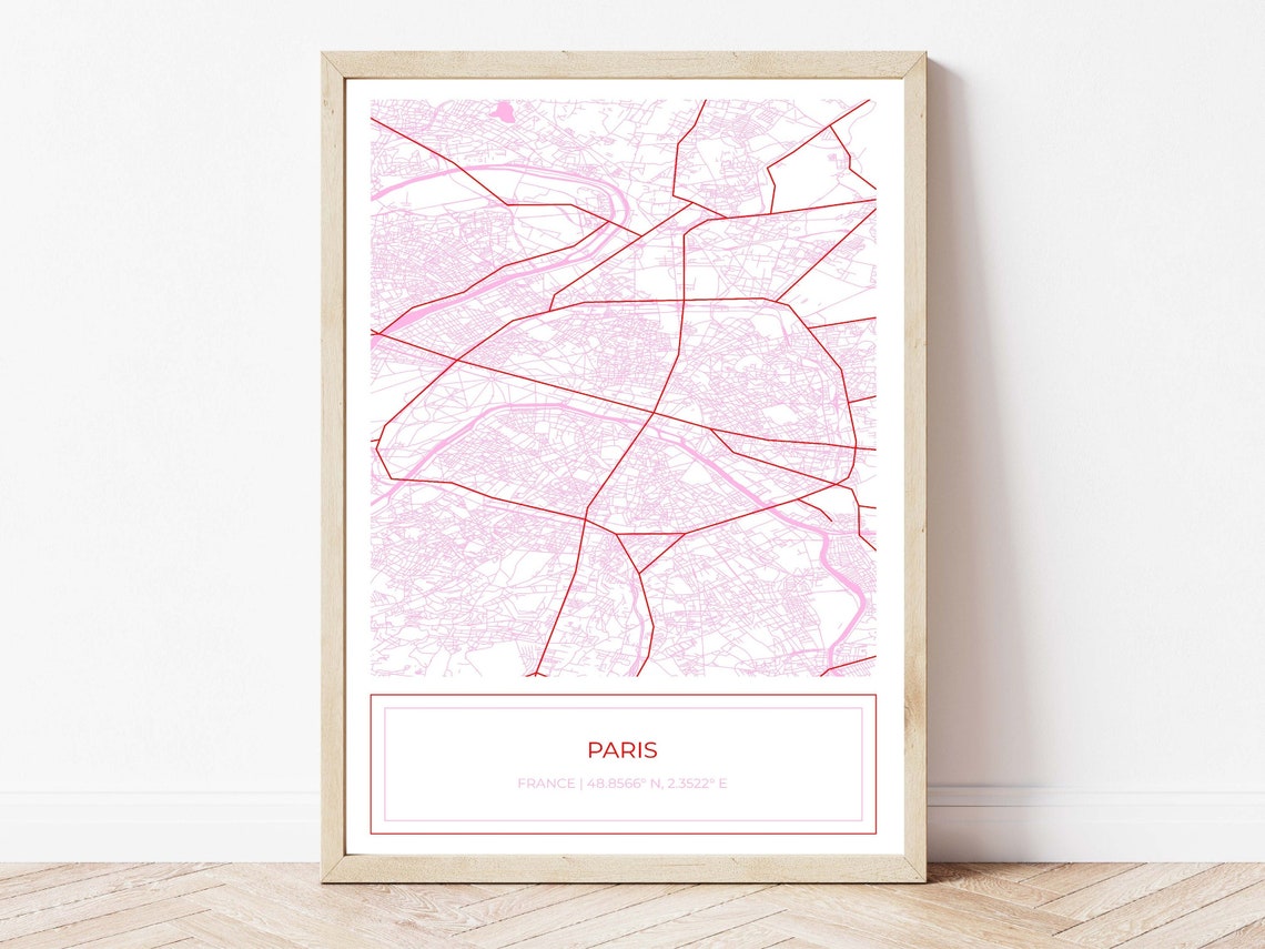 Map of Paris France, Paris France Map, Paris France Map, Modern Paris ...