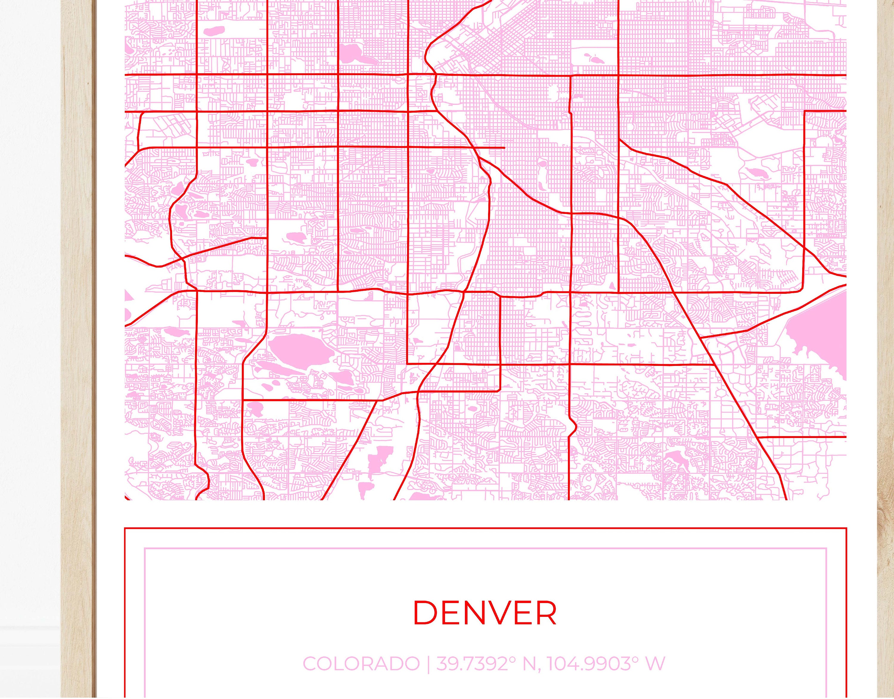 Map of Denver Colorado, Denver Colorado Map, Modern Denver Colorado Map ...