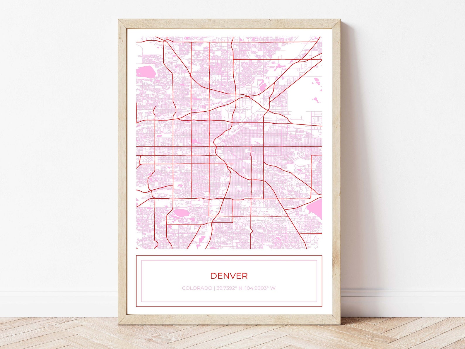 Map of Denver Colorado, Denver Colorado Map, Modern Denver Colorado Map ...
