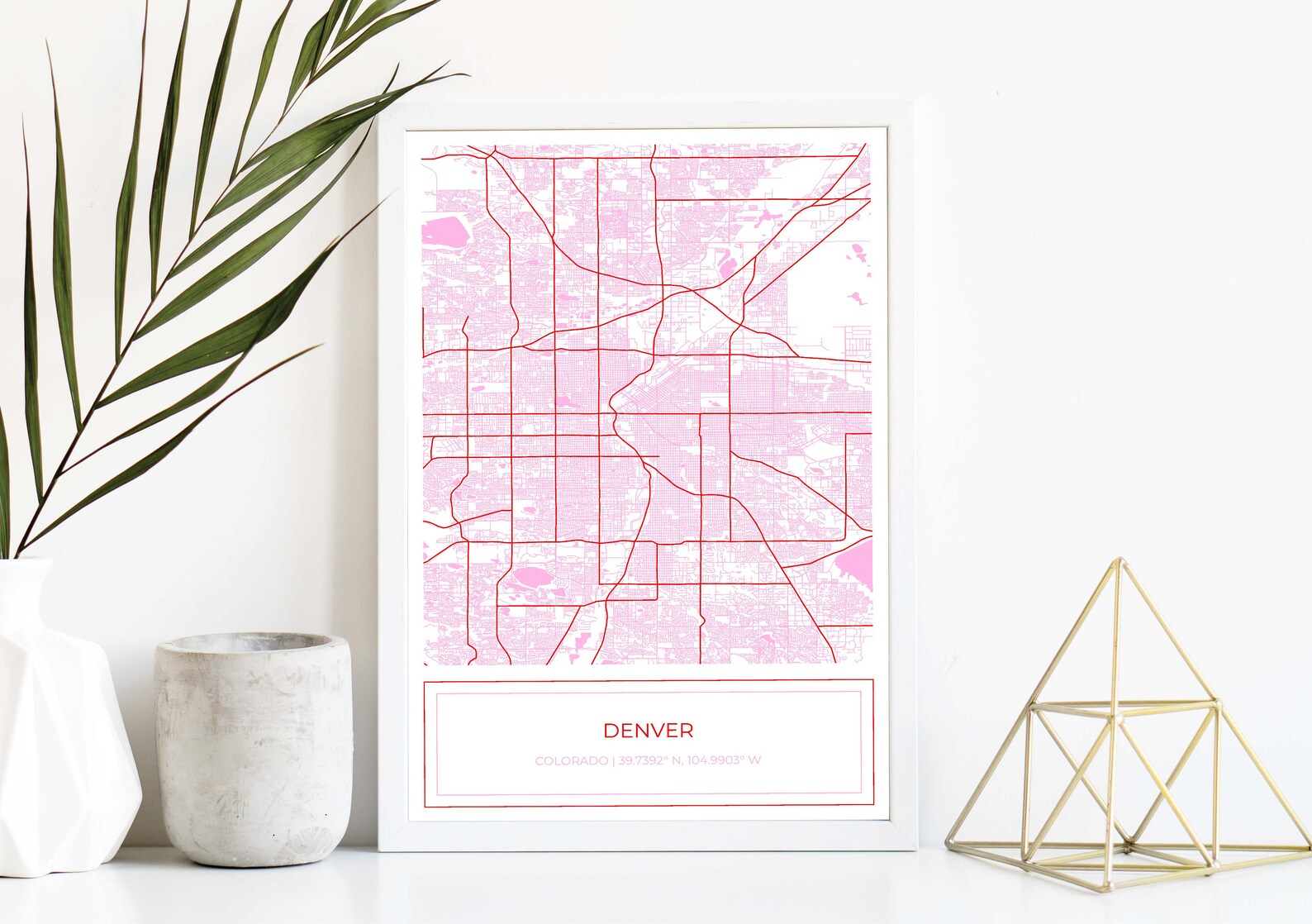 Map of Denver Colorado, Denver Colorado Map, Modern Denver Colorado Map ...