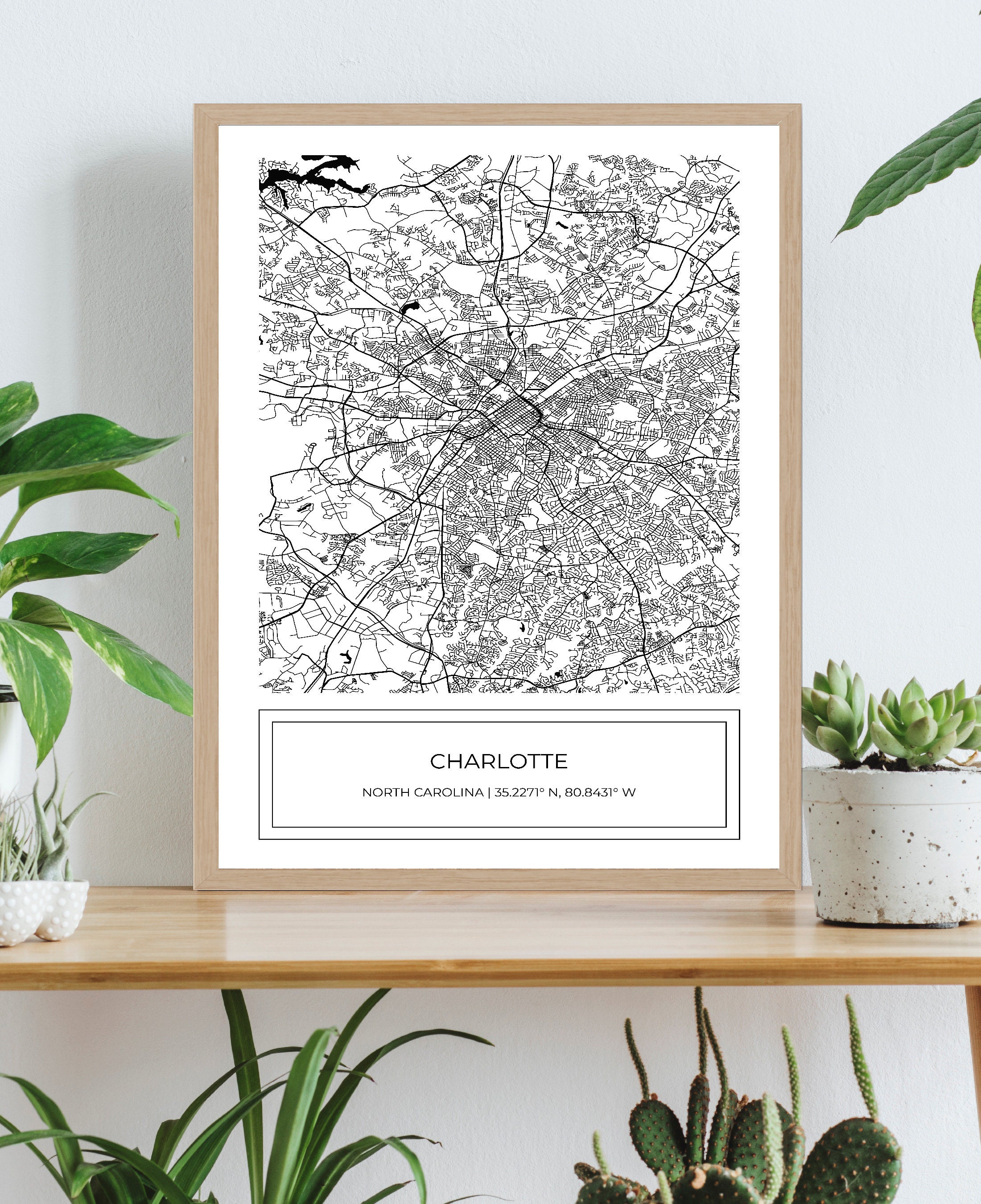 Mapa de Charlotte, Mapa de Charlotte, Mapa de Charlotte en blanco y ...