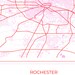 Map of Rochester New York Map, Modern Rochester Map, Modern Map Art ...