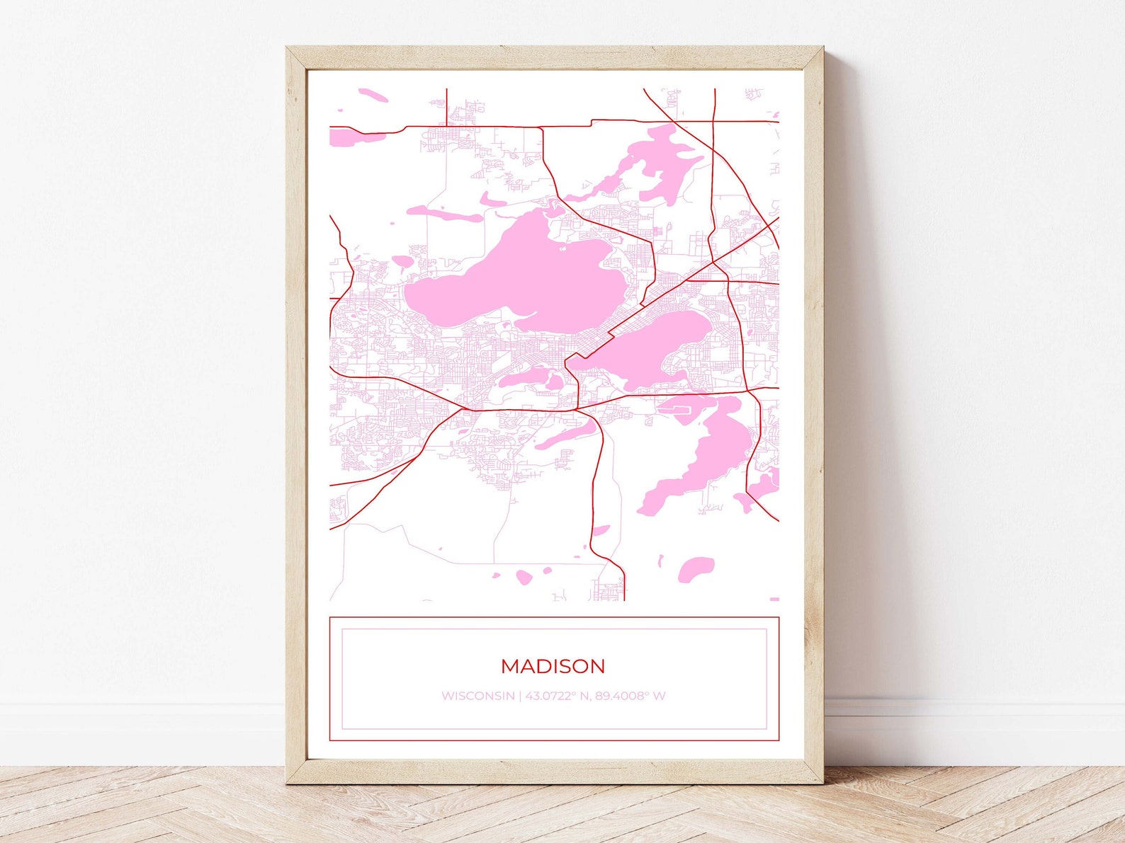 Map of Madison Wisconsin, Madison Wisconsin Map, Modern Madison Map ...
