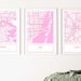 Boston Map, Map of Boston, Pink Boston Map, Boston Poster, Map of ...
