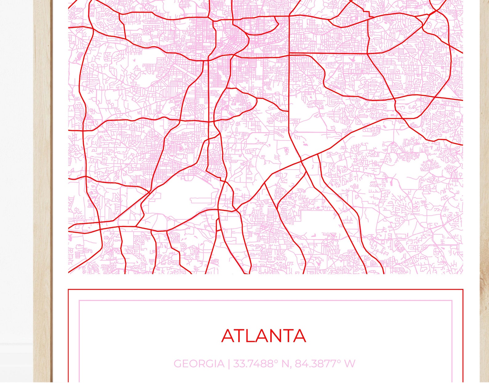 Map of Atlanta Georgia, Atlanta Georgia Map, Modern Map of Atlanta ...