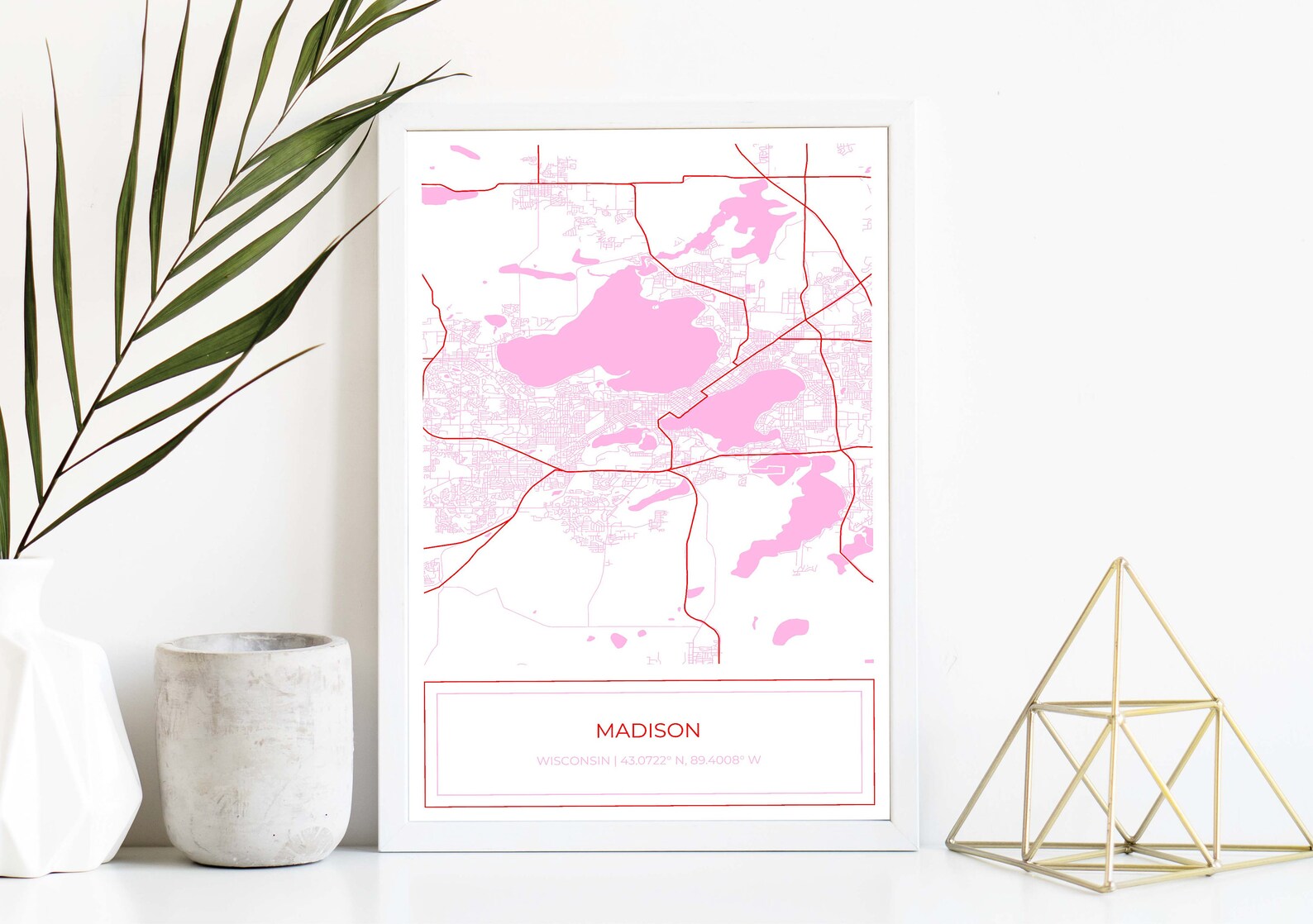 Map of Madison Wisconsin, Madison Wisconsin Map, Modern Madison Map ...