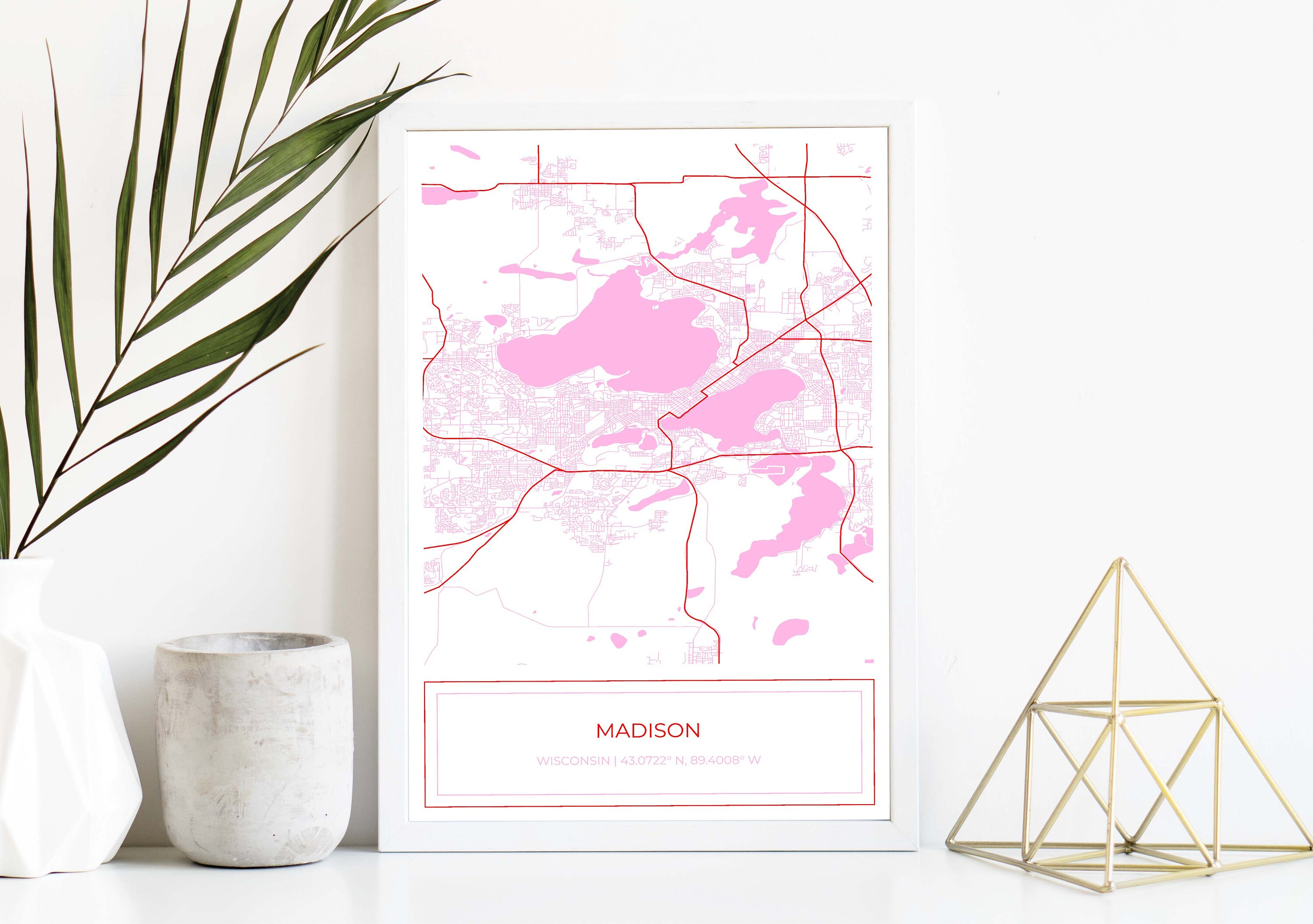 Map of Madison Wisconsin, Madison Wisconsin Map, Modern Madison Map ...