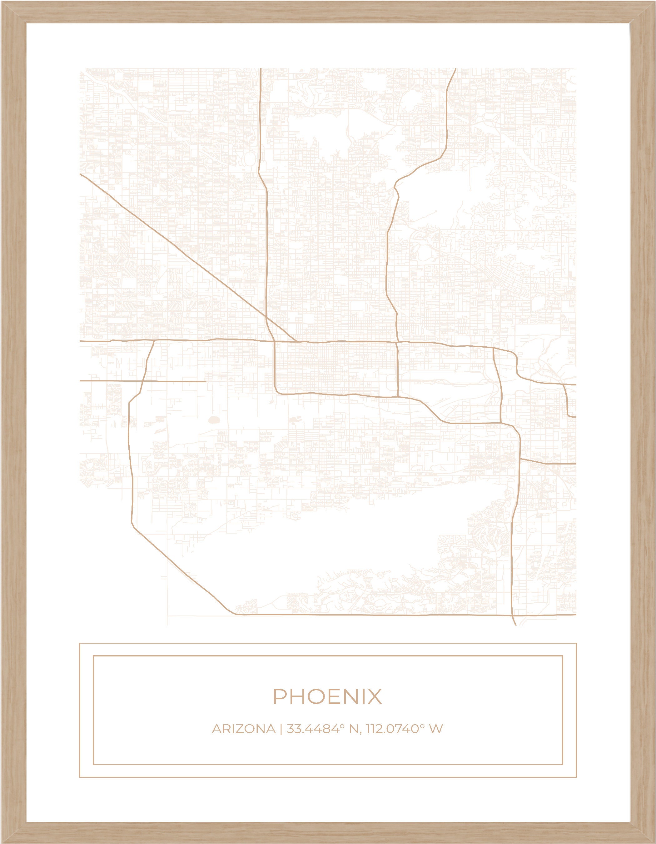 Mapa de Phoenix Arizona, Mapa de Phoenix Arizona, Mapa moderno de ...