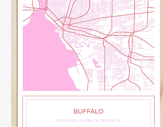 Mapa Imprimible De Buffalo-nueva York 25 Buffalo New York Map Stock