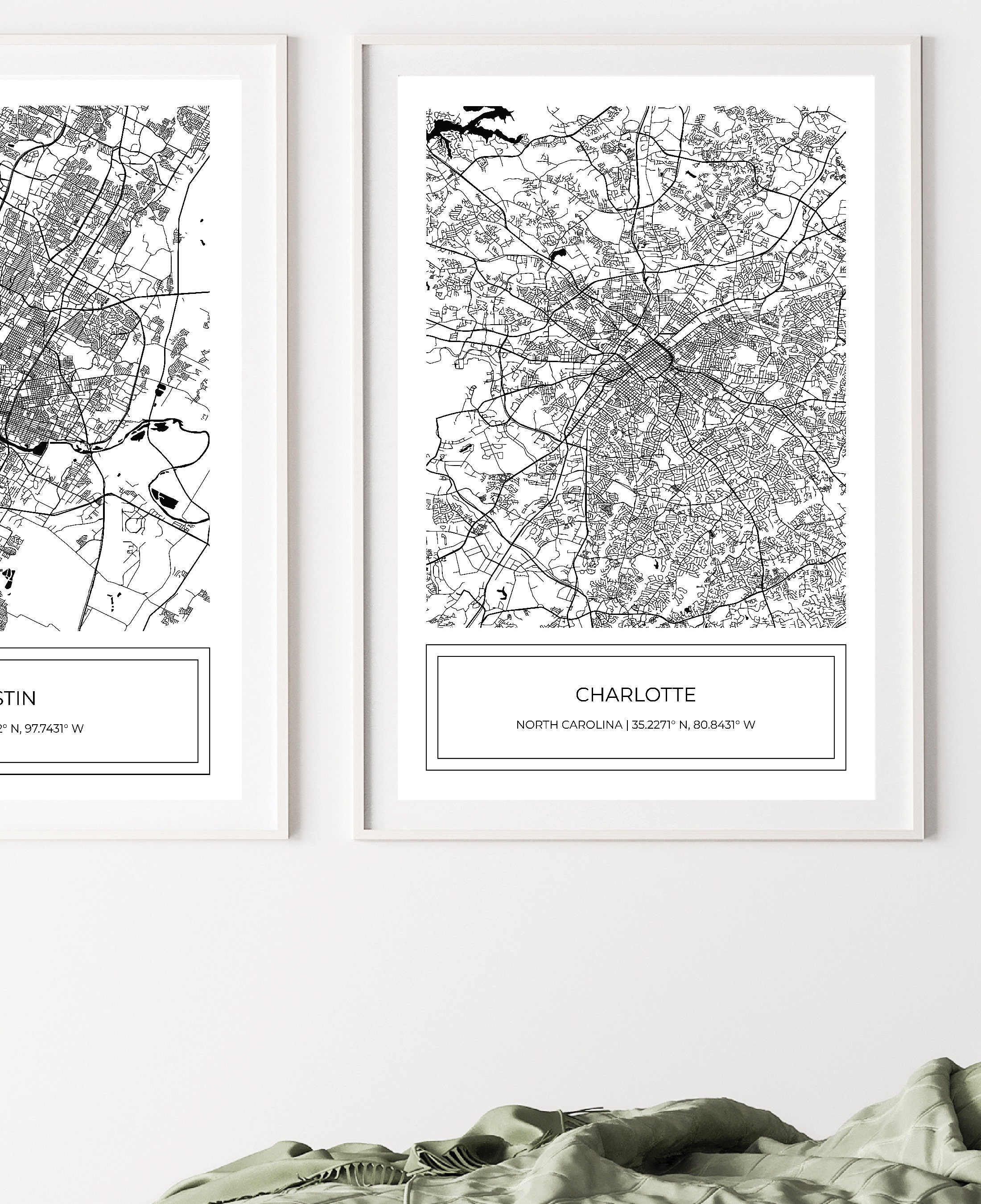 Mapa de Charlotte, Mapa de Charlotte, Mapa de Charlotte en blanco y ...