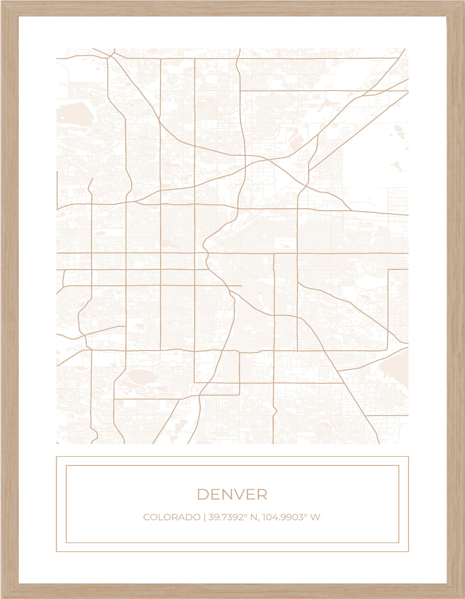 Mapa de Denver Colorado, Mapa de Denver Colorado, Mapa moderno de ...