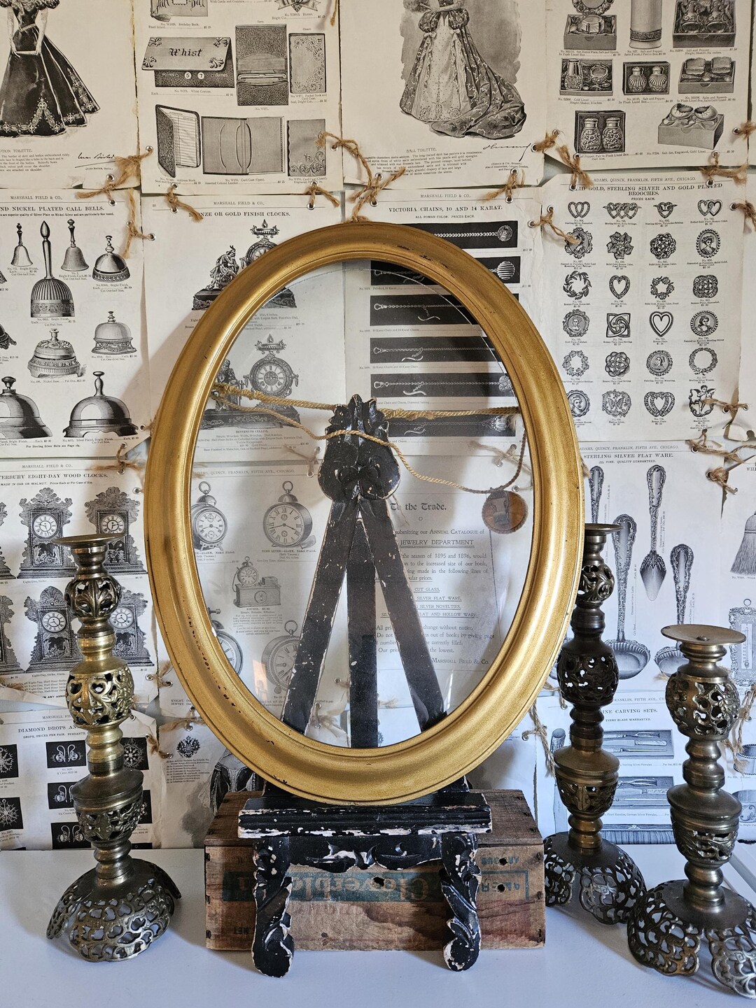 Vintage Victorian Convex Glass Large Oval Picture Frame I 20" X 14" - Etsy