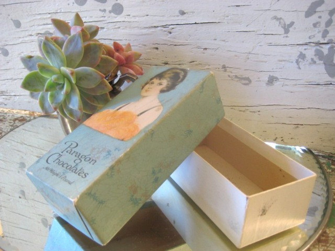 Vintage 1920's Paragon Chocolates Art Deco Box - Etsy