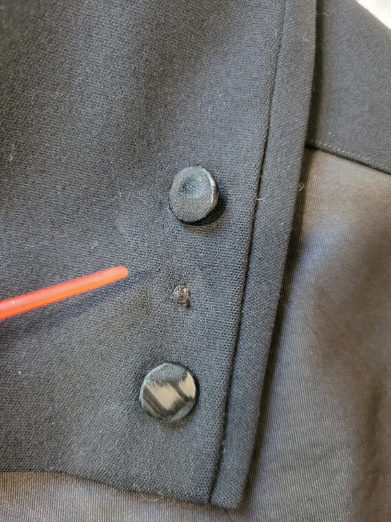 1920s Black Wool Tux Jacket Overcoat Tails Coat I Sz… Gem