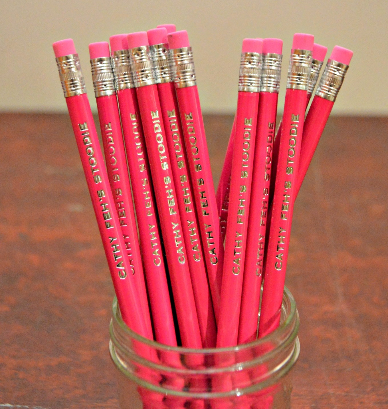 Pencils Custom Name Pencils Set of 15 Gold Foil Pencils | Etsy