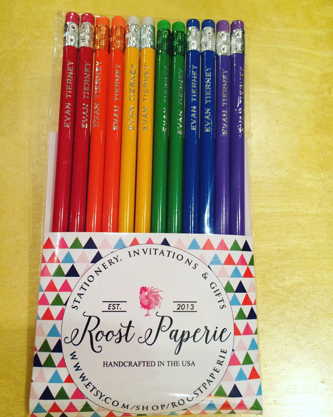Custom Pencils, Personalized Pencils, Set of 12 Foil Pencils ...