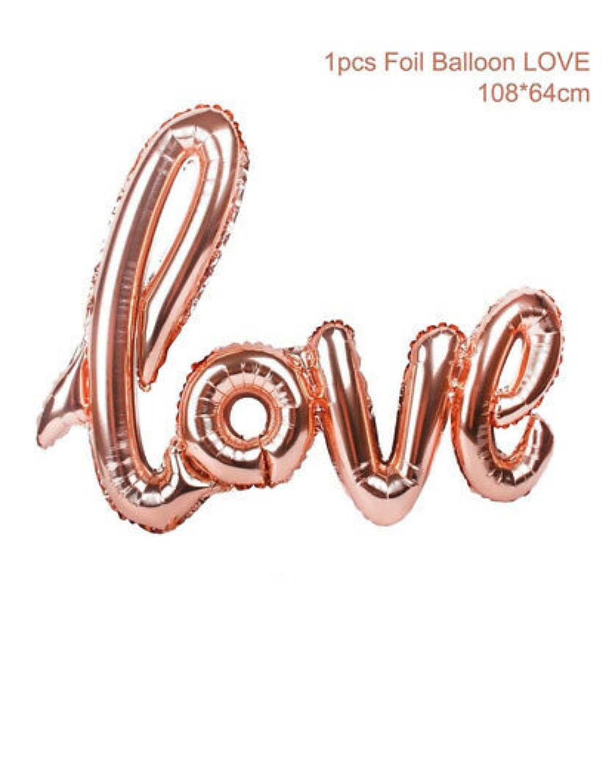 Love Script Rose Gold Balloon Valentine's Day Wedding - Etsy
