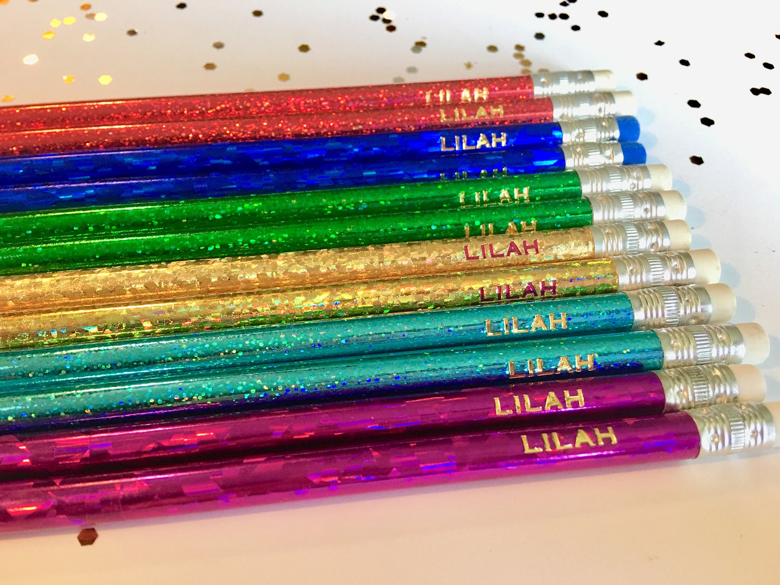 Custom Pencils Personalized Pencils Glitter Pencils - Etsy Australia