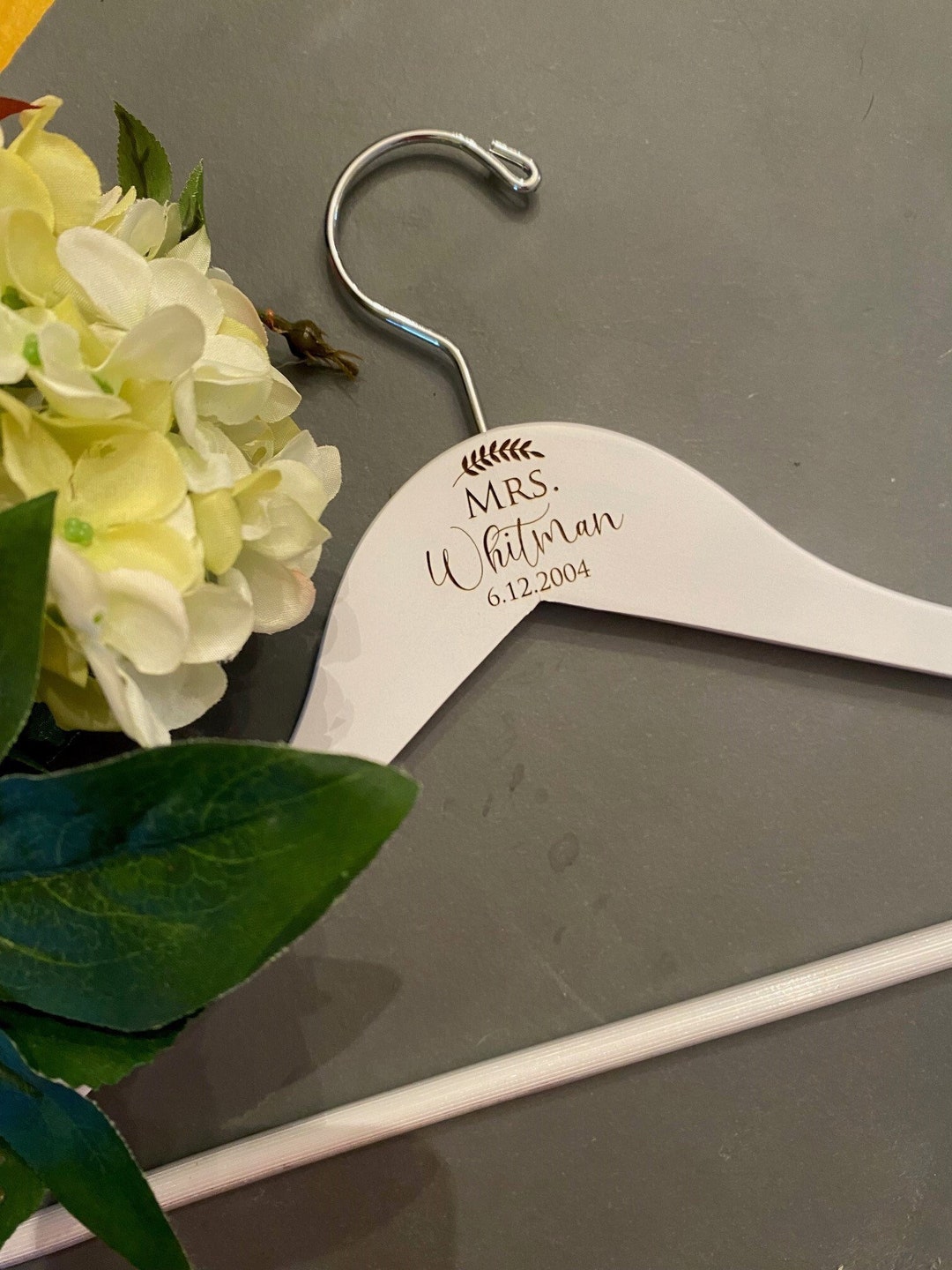 Personalized Wedding Dress Hanger. Custom Hanger for Bride. Bridal ...